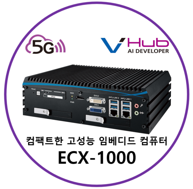 임베디드 컴퓨터, VECOW의 컴팩트한 사이즈의 자율주행차량에 적용되는 고성능 산업용 컴퓨터, ECX-1000-PoER ...