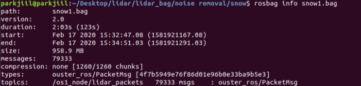 [ROS] rosbag file & topic 정보 확인 방법 : 네이버 블로그