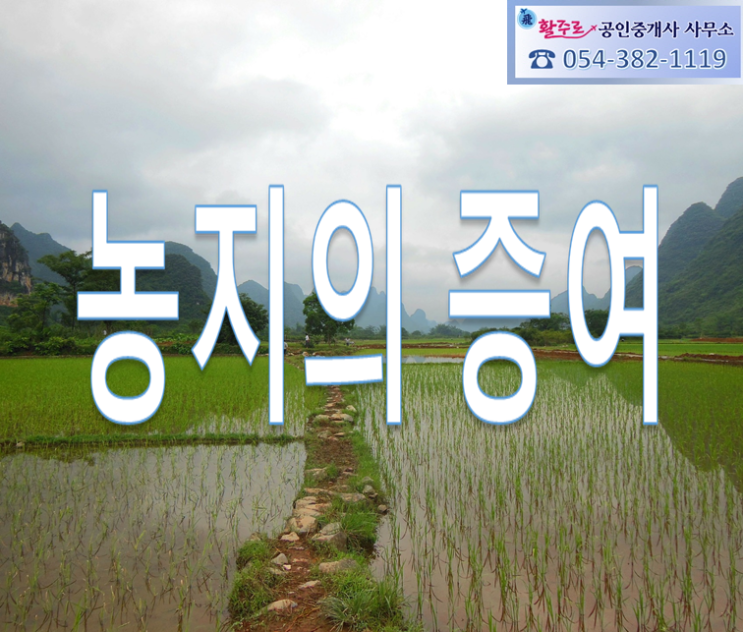 농지의 증여 영농자녀 농지 증여세 면제 네이버 블로그