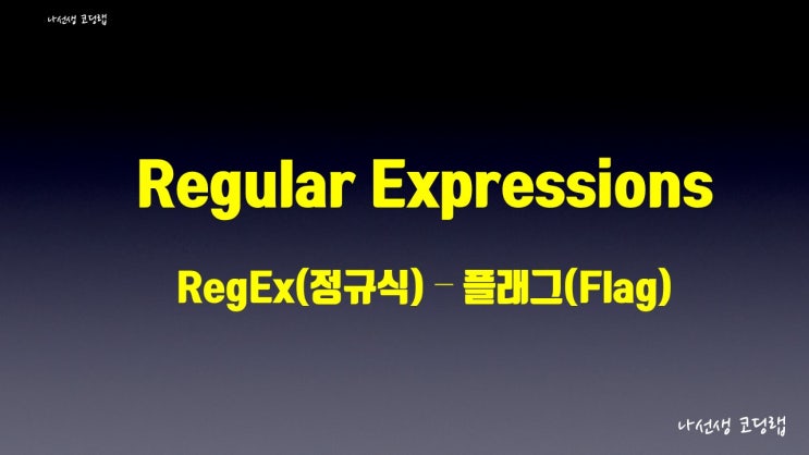 138 RegEx(정규식) - 플래그(Flag) : 네이버 블로그