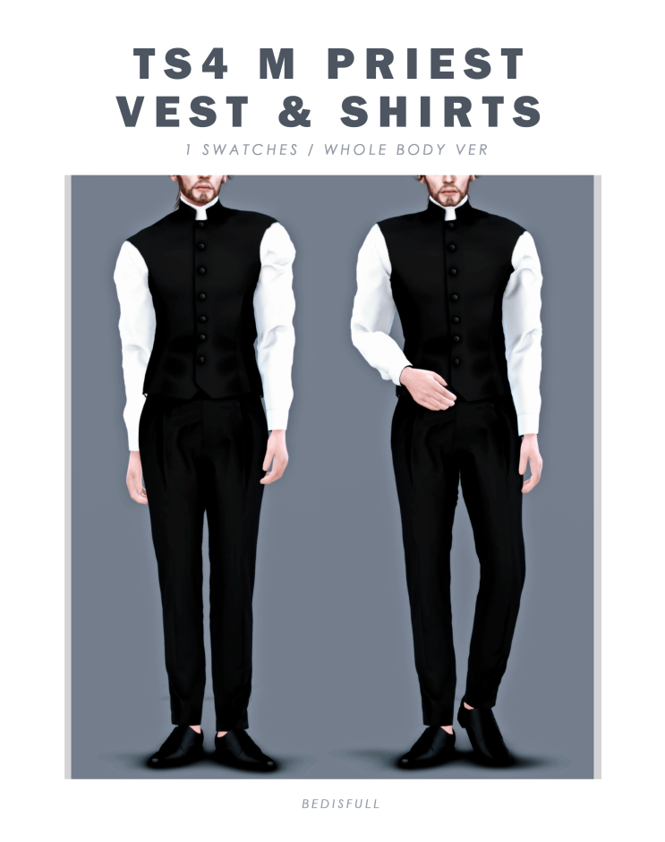 [EC] BED_TS4 M Priest vest & shirts : 네이버 블로그