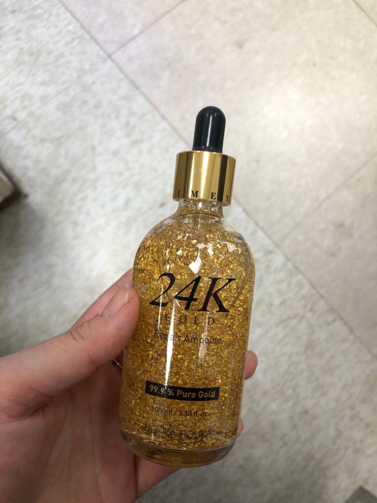 24k 앰플 리뷰 내돈내산 골드테라피 99.9% 순금 89000원 50%44.500원 홀리카홀리카 엔프라니 : 네이버 블로그