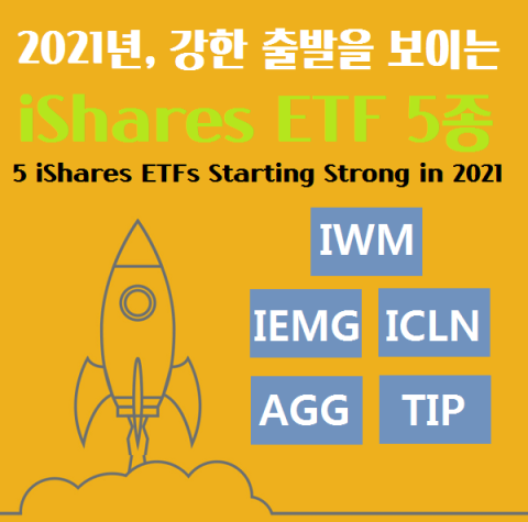 2021, 강한 출발을 보이는 iShares ETF 5 - IWM, IEMG, ICLN, AGG, TIP : 네이버 블로그