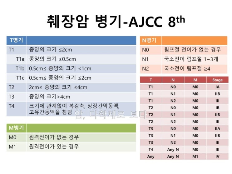 췌장암의 병기 (AJCC 8판, 한글) : 네이버 블로그