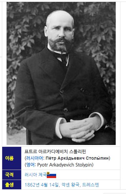 러시아제국 정치인-표트르 스톨리핀Pyotr Arkadyevich Stolypin) : 네이버 블로그