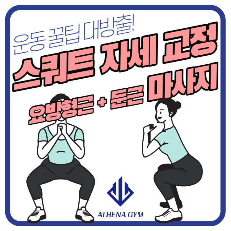 스쿼트 자세교정이 되는 요방형근 And 둔근 마사지 의정부헬스장의정부헬스24시아테나짐 네이버 블로그