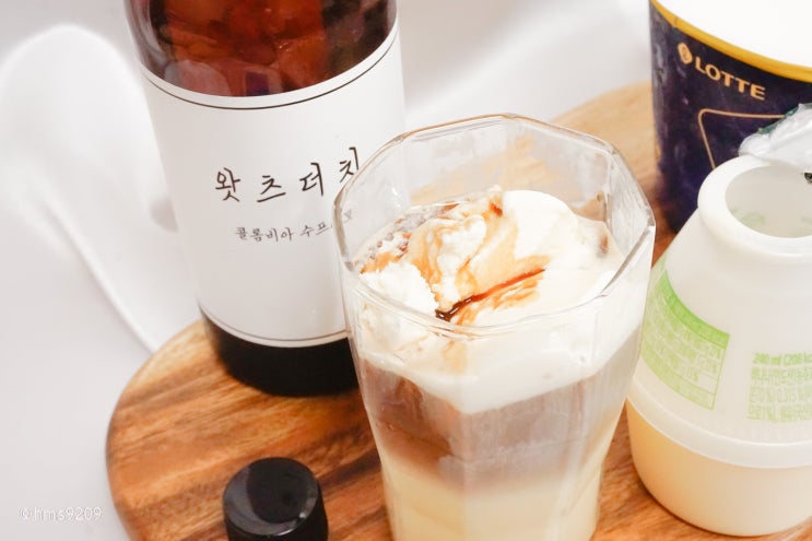 홈카페 더치커피 I 찐한 더치원액 왓츠더치 콜롬비아 수프리모와 케냐aa 로 만드는 바나나 라떼 네이버 블로그
