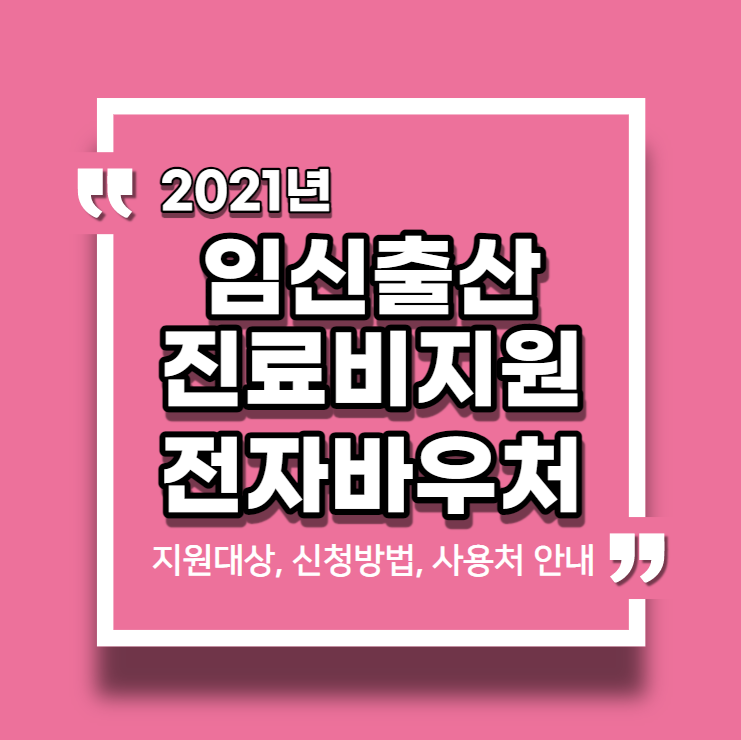 2021년 임신출산진료비바우처이용권 신청 지원대상 지원금액 신청방법 카드사용기간·사용처 등 안내 네이버 블로그