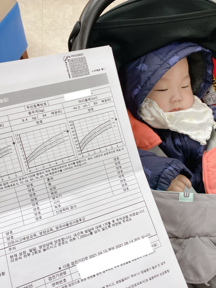 영유아 건강검진 문진표 1차 시기와 후기 네이버 블로그