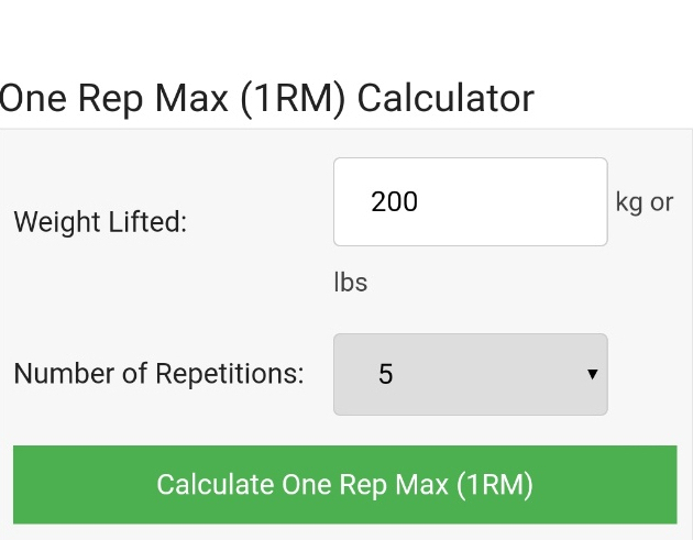 1RM 계산기로 1RM 측정해보고 1rm 중량표와 비교해 보자 : 네이버 블로그