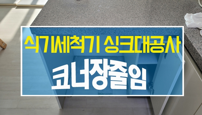 더원싱크일산 숲속마을뜨란채 코너장줄임 하고 식기세척기 빌트인 설치했어요 네이버 블로그