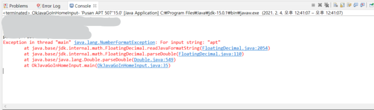 Java 오류 life7: Exception in thread "main" java.lang ...