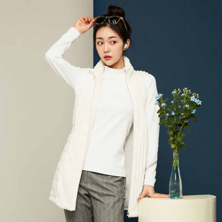 벤제프 겨울 여성 골프웨어 트렌드 패딩 퍼 베스트 코디 네이버 블로그
