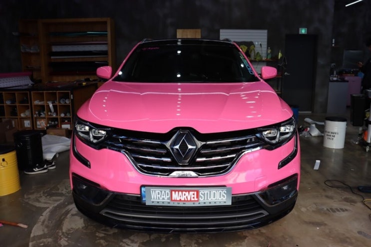 QM6 전체랩핑 핫핑크로 물들이다 : 네이버 블로그