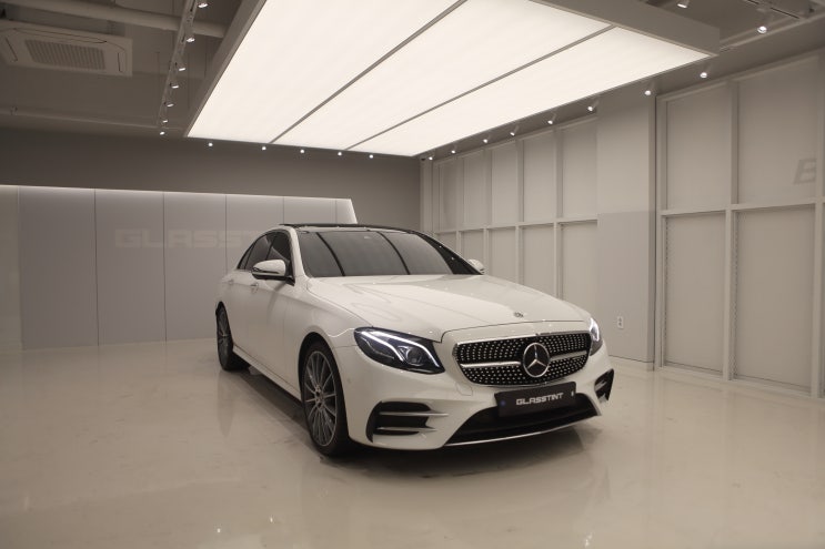 벤츠 E 클래스 E350 Amg 4matic Amg Line 썬팅 짙은 농도로 인한 스트레스 때문에 결정한 글라스틴트 슈어x
