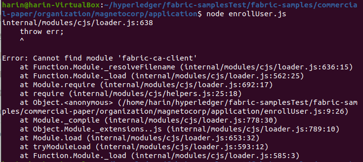 [Hyperledger Fabric] Cannot find module 'fabric-ca-client' 오류 : 네이버 블로그