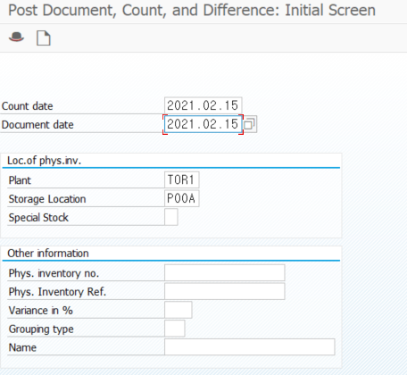 [SAP MM] MI10 Create List of Differences PID Doc. : 네이버 블로그