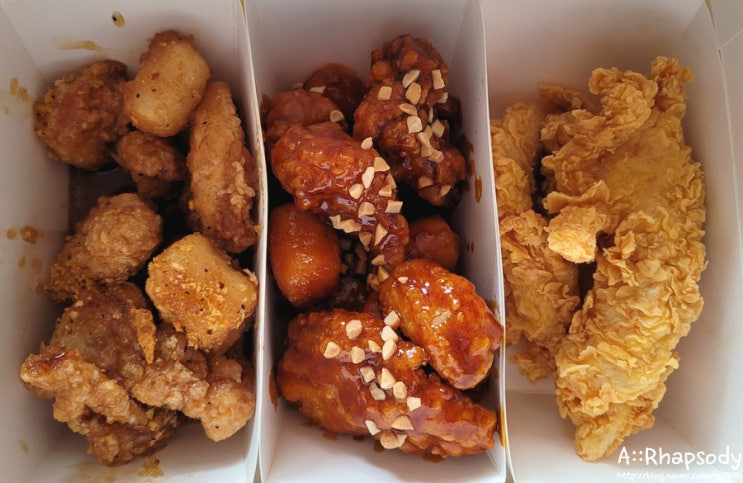 맘스터치 닭강정트리오B 솔직후기 : 네이버 블로그