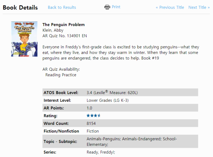 레디프레디 Ready, Freddy! AR지수, AR퀴즈번호, 렉사일지수, 워드카운트(워카) 정리 : 네이버 블로그