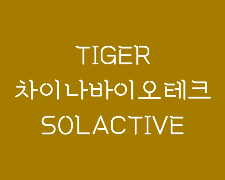 중국 제약주에 투자하는 Tiger 차이나바이오테크 Solactive ETF : 네이버 블로그