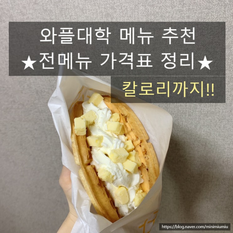 와플대학 와플대학 메뉴 추천 전메뉴 가격표 And 칼로리 정리★ 내돈내산 일산 네이버 블로그