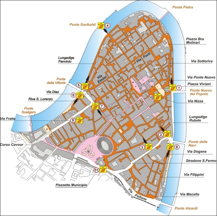 [베로나] Verona - 주차 Parcheggio Saba Arena, ZTL(Zona Traffico Limitato ...