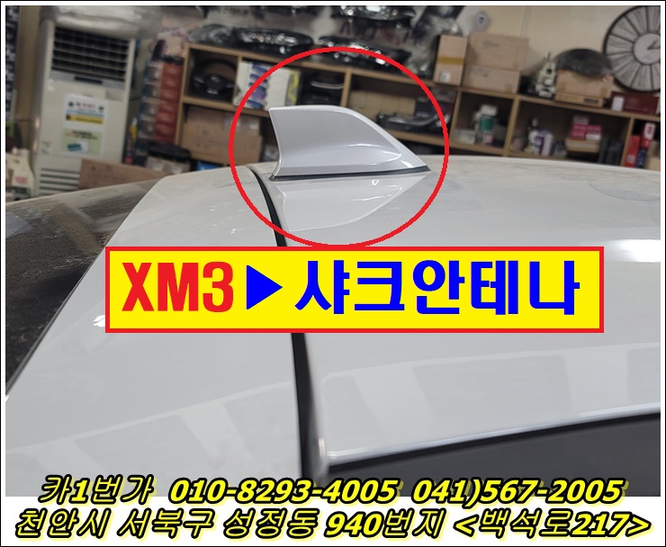 Xm3 샤크안테나 교체천안아산당진오산동탄화성용인수원대전청주안산평택전동트렁크코딩사이드스텝바디킷