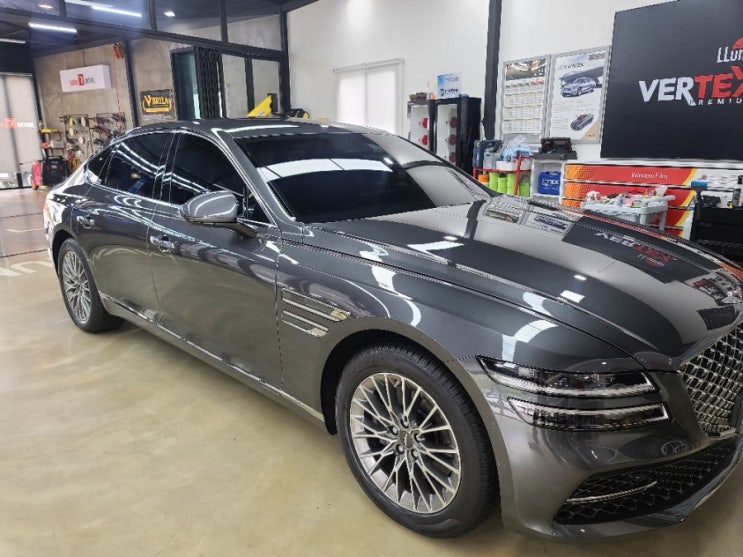 거제 올뉴제네시스G80 카본메탈 루마버텍스 700 썬팅 블랙박스 생활보호 ppf시공기 : 네이버 블로그