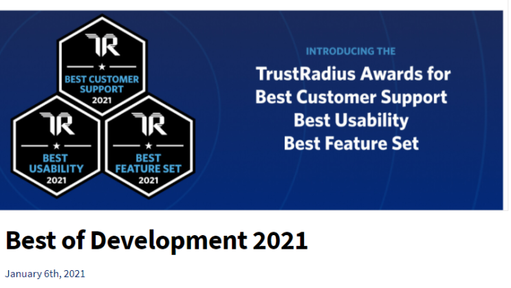 Telerik 및 Kendo UI- 2021 년 TrustRadius 최고 기능 세트, 지원 및 사용성 상 수상 : 네이버 블로그