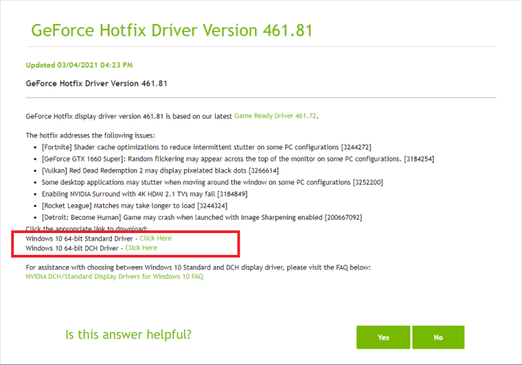 21/03/05 GeForce Hotfix Driver Version 461.81 : 네이버 블로그