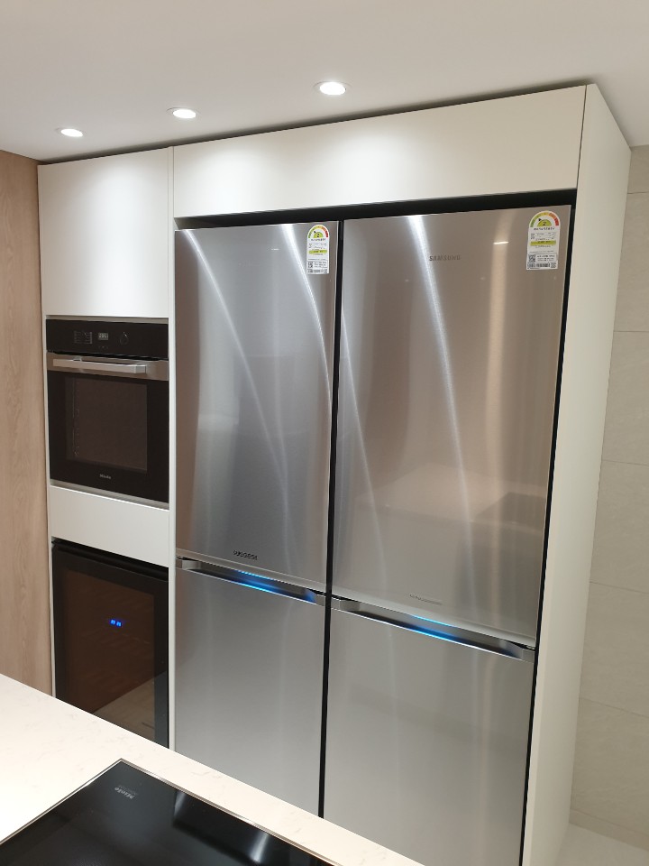 삼성셰프뉴빌트인 냉장고(RB33R8798SR)/밀레전기오븐(H2860B)/윈텍 와인셀러(JG-45B)설치사례-분당 수내동 푸른 ...