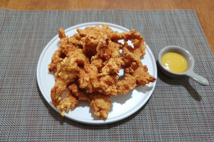 순살 후라이드 치킨 만들기 자극적이지 않은 엄마표 닭고기 : 네이버 블로그