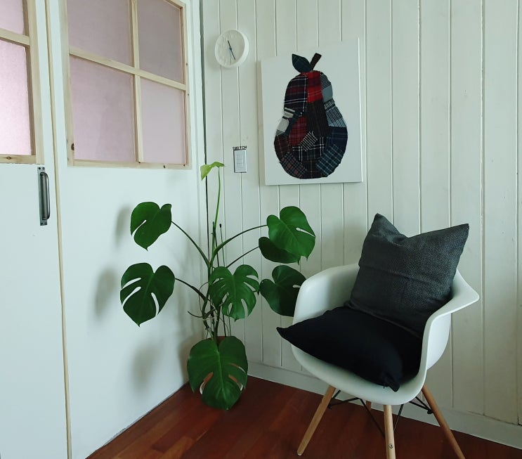 조각천으로 액자만들기, pear 액자 : 네이버 블로그