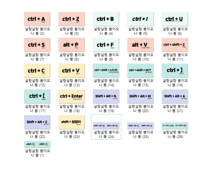 한글 줄간격 자간 줄이기등 단축키 모음집 네이버 블로그