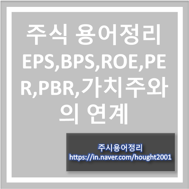 주식용어정리 PBR,PER,ROE,EPS,BPS 저평가 가치주에 필수 용어 : 네이버 블로그