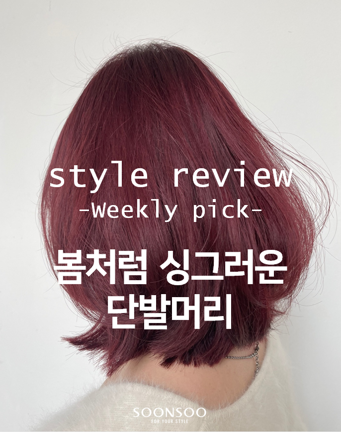 단발 중단발에 어울리는 봄 헤어스타일 추천 순수청담본점 여자머리 네이버 블로그