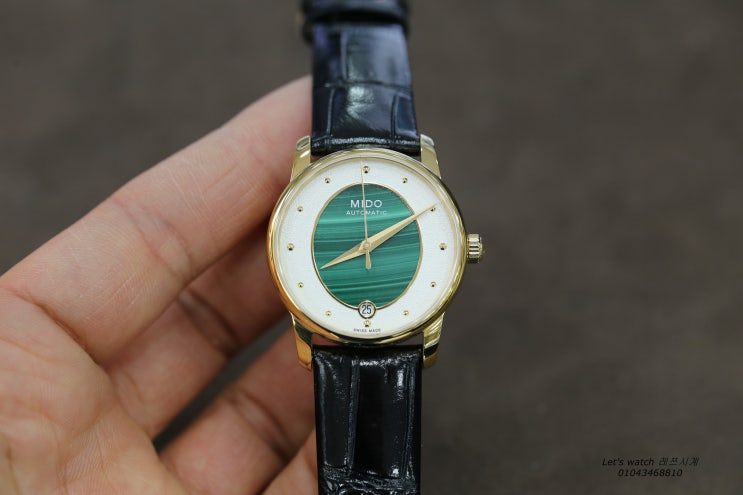 미도 바론첼리 와일드 스톤 그린 말라카이트 여성 가죽 시계 M035.207.36.461.00 스와치그룹 코리아 공식 수입 정품 ...