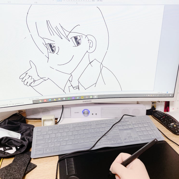 가성비 태블릿, 가오몬 펜타블렛 M10K PRO로 그림그려요 : 네이버 블로그