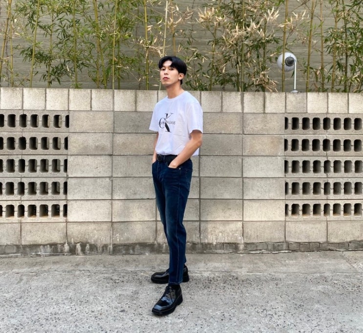 청바지 코디 Ck 캘빈클라인 진 박서준 데님 팬츠 And 티셔츠로 네이버 블로그
