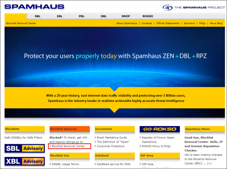 스팸하우스(SPAMHAUS) BlockList IP 해제 (PBL, RBL, XBL, 국세청, 홈택스 메일 차단 등) : 네이버 블로그