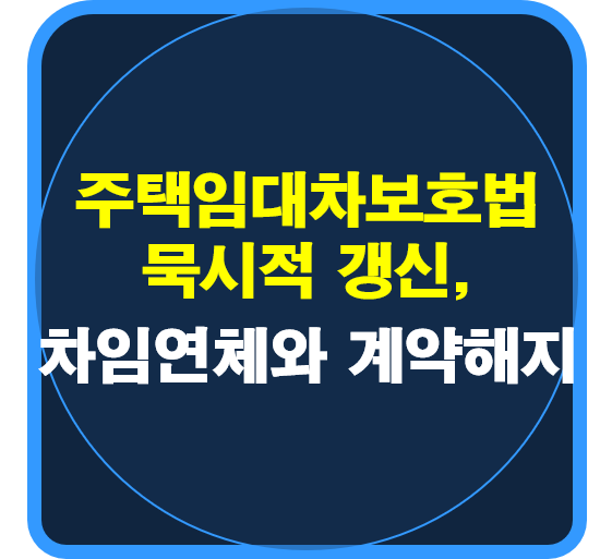 주택임대차보호법 묵시적갱신 및 월세미납 차임연체로 임대차계약 해지 네이버 블로그