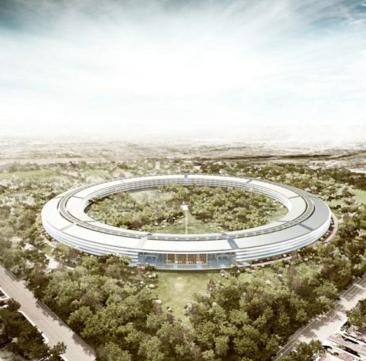 노먼 포스터의 애플 링 @ 애플파크. apple ring @ apple park, cupertino, CA, usa ...