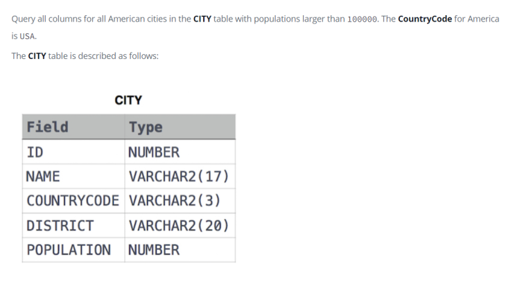 SQL 문제 1 - Revising the Select Query I(HackerRank) : 네이버 블로그