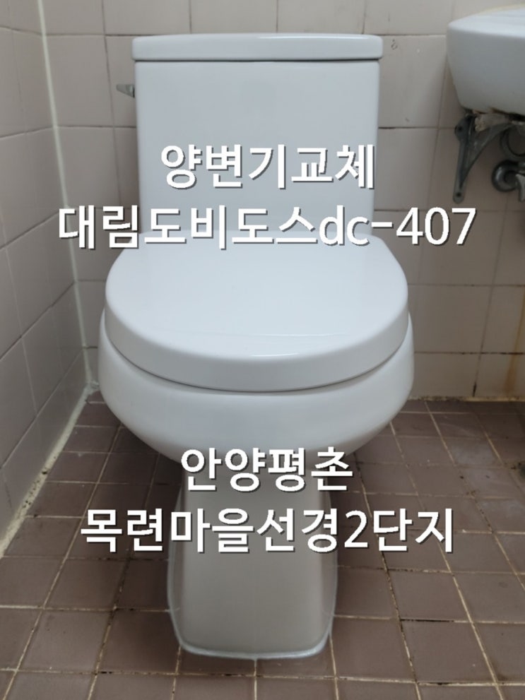 안양평촌변기교체 평촌목련선경2단지 아파트양변기시공 대림도비도스투피스형양변기dc 407 변기교체비용 네이버 블로그
