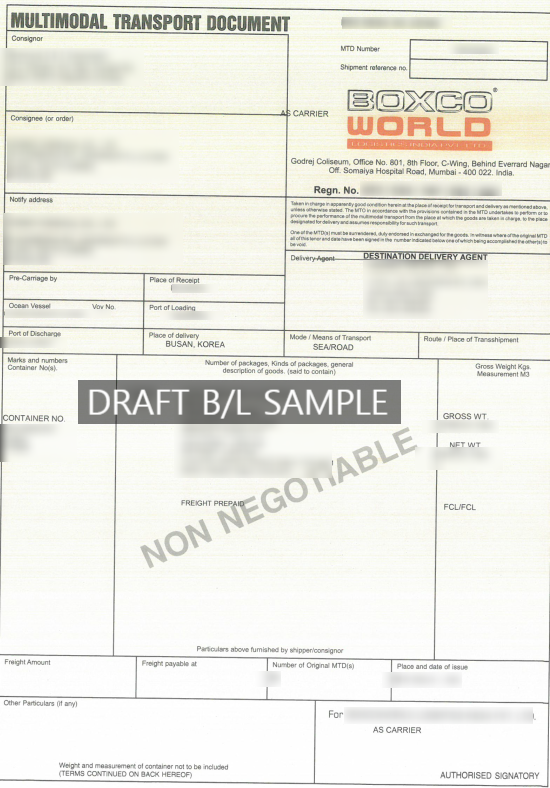 무역용어,선적관련용어,BL의 종류,Surrender B/L,OBL,House B/L : 네이버 블로그