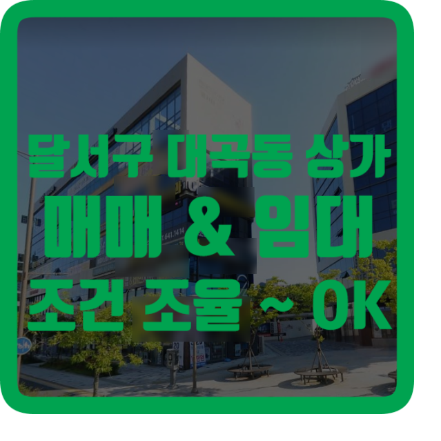 달서구 대곡동 한실공원 임대완료 상가매매 1층 복층 상가임대 배후수요 및 상가밀집 지역 네이버 블로그