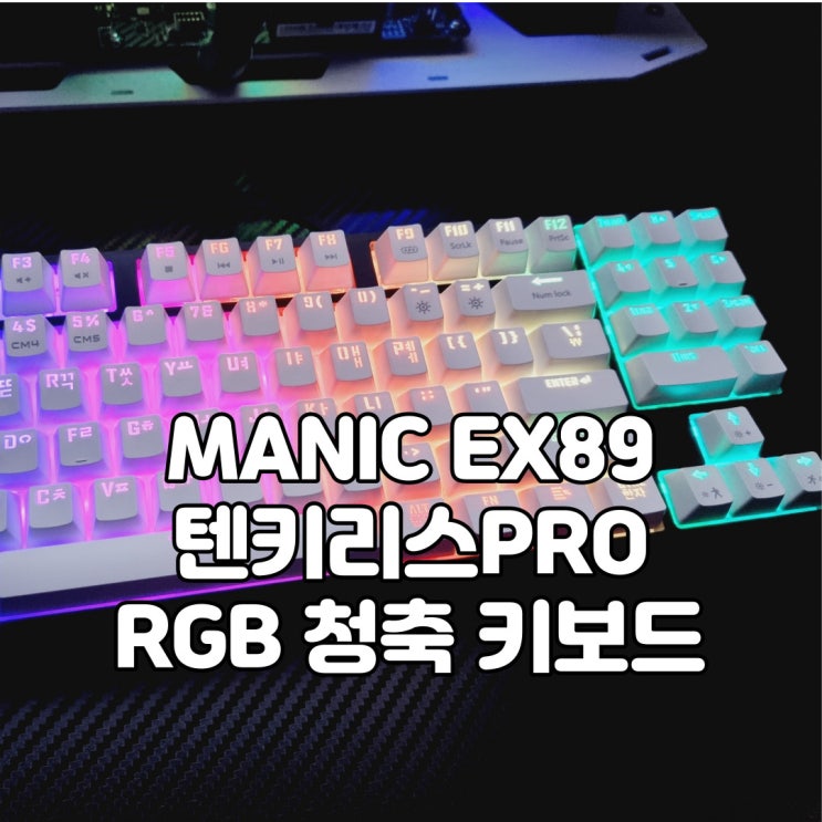 텐키리스 키보드에 숫자키가? 마이크로닉스 MANIC EX89 텐키리스PRO RGB 게이밍키보드 청축 : 네이버 블로그