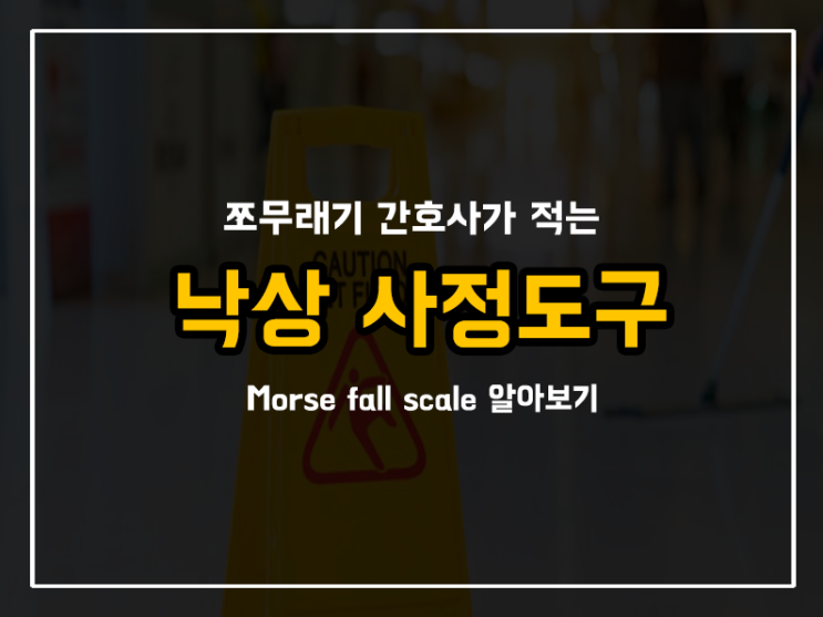 낙상사정도구morse Fall Scale 알아보기 네이버 블로그