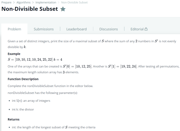HackerRank_구현_Non-Divisible Subset, python : 네이버 블로그