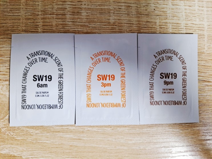 [향수] SW19 6am/3pm/9pm 향수 샘플 (순수리뷰) : 네이버 블로그